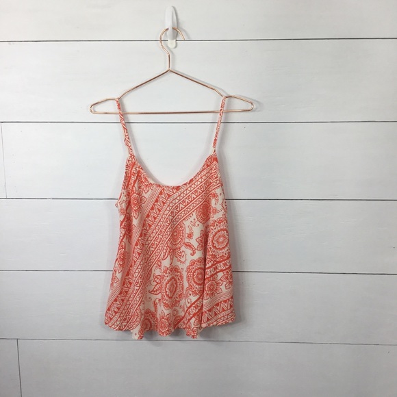 2 Hearts | Tops | 2 Hearts Tribal Floral Print Cami W Deep V Back ...